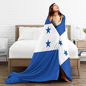 Carwayii Flannel Throw Blanket,Honduras Flag Soft Lap Blanket for Family Birthday Gift,No Shedding Blanket for Kids,Durable Sofa Blanket Cozy Noon Break Blanket for Office Home Car