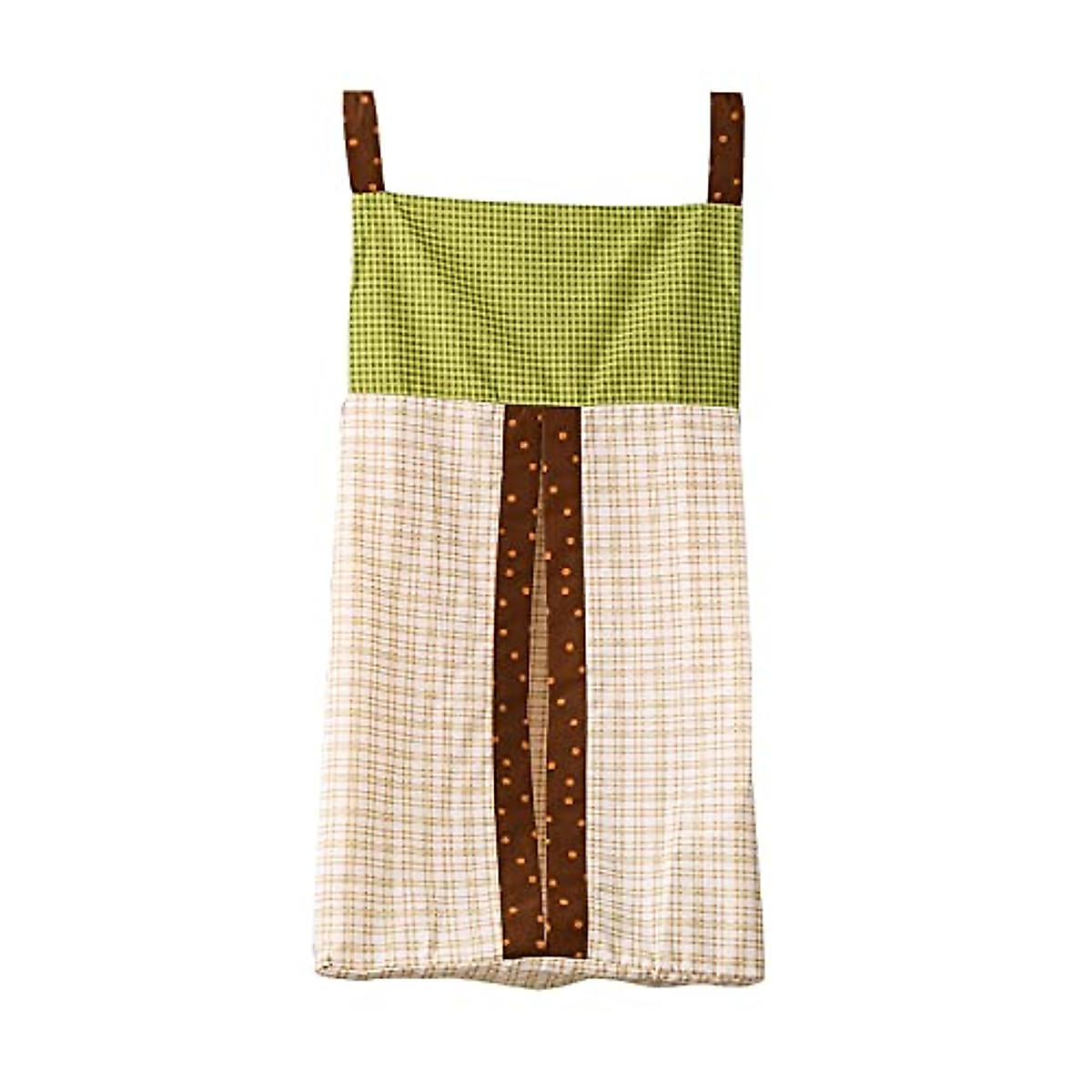 Owl / Checked Nursery Diaper Stacker 1 PC Baby Diaper Hanging Bag (Green)