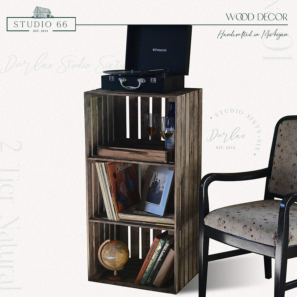 Darla'Studio 66 3 Tier Turntable Stand