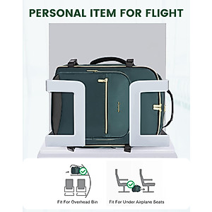 LOVEVOOK Travel Carry on Backpack as Personal Item Flight Approved for Men, 40L Waterproof Large 17inch Laptop Luggage Daypack Business Weekender Overnight with 3 Packing Cubes, Green