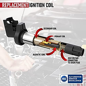 Ignition Coil Pack - Compatible with BMW Vehicles - 325i, 328i, 325ci, 330ci, 335i, 525i, 545i, 745Li, X3, X5 and more - Replaces GN10328, 12137594936