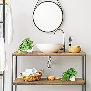 CEWOR Fake Plants 2 Packs Artificial Plants Small Plants Artificial Decor for Home Bedroom Aesthetic Living Room Bathroom Farmhouse Decor Indoor