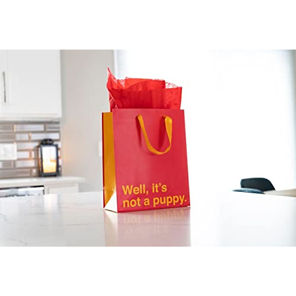 30 Watt Novelty Gift Bags (Pack of 2) | Well, It's Not a Puppy & I Wrapped This Myself | Perfect for Adding Humor to Special Occasions