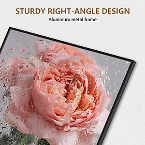 NUTTUTO Full Length Floor Mirror with Black Aluminum Alloy Frame, 64"x21"