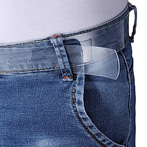 FENICAL Women Belt Joker Resin Plastic Full Transparent Belt Round Shape Buckle Belt Jeans Accessories, 1