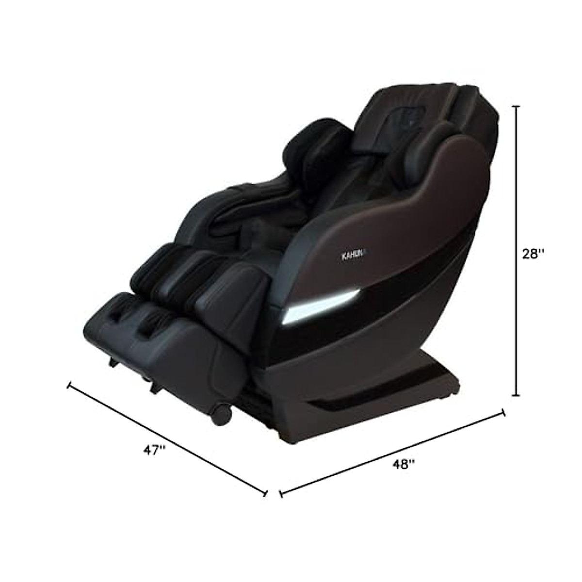KAHUNA MASSAGE CHAIR SM-7300 Dark Brown/Black for Premium Quality Comfort and Relaxation at Home-Total 9 Auto Programs Including 4 Special Programs with SL-Track Rollers - White Glove Delivery
