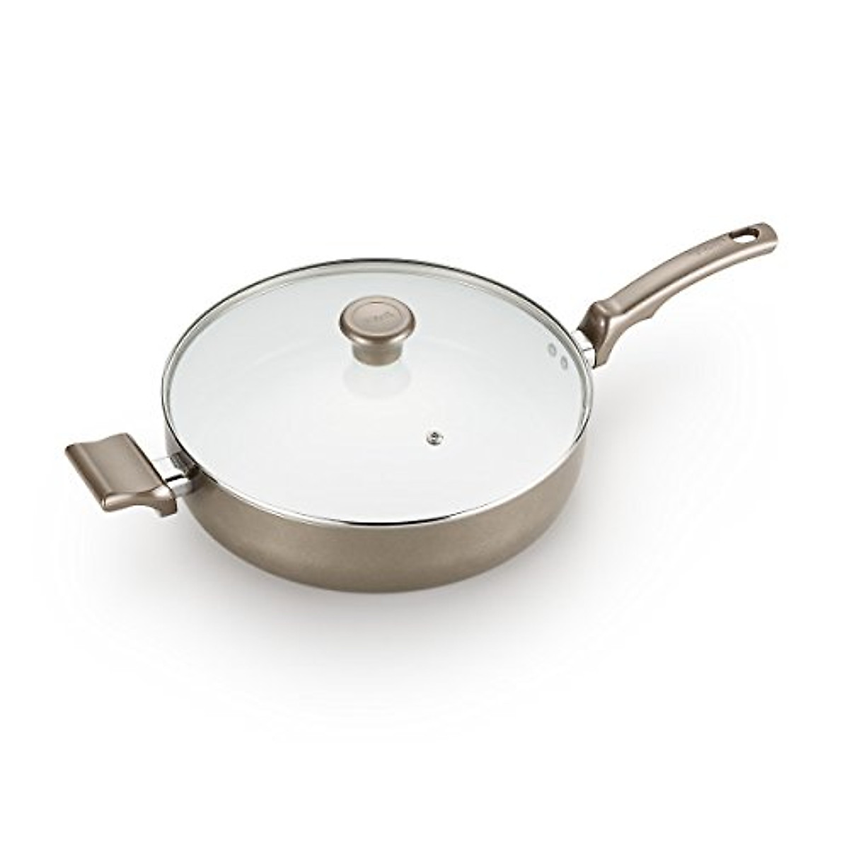 T-fal C991SE Ceramic Chef Cookware Set, 12-Piece, Champagne