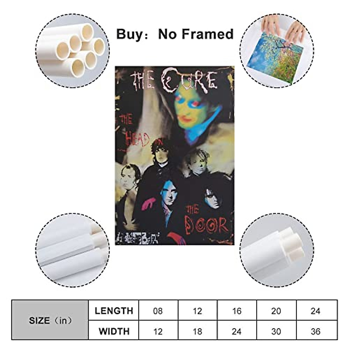 VMSM 80s Rock Band retro music posters for room aesthetic album cover the Head on Door Canvas Art Poster And Wall Print Bedroom Decor 12x18inch(30x45cm)