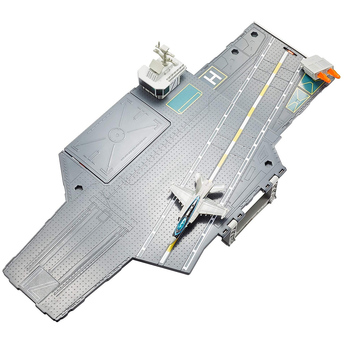 Matchbox Top Gun: Aircraft Carrier Play Set Gift Idea for Ages 4 to 8 Years with Top Gun Boeing F/A 18 die-cast Jet