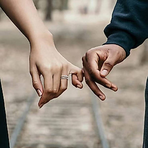 Q&D&S 14k Fidget Ring for Women S925 To My Daughter Anxiety Meditation Ring Cubic Zirconia Adjustable Swivel Ring For Jewelry Gift