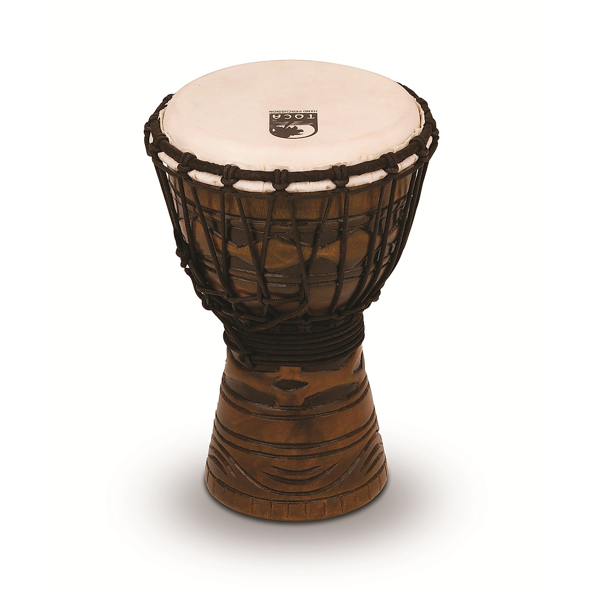 Toca TODJ-7AM Origins Series Rope Tuned Wood 7-Inch Djembe - African Mask Finish