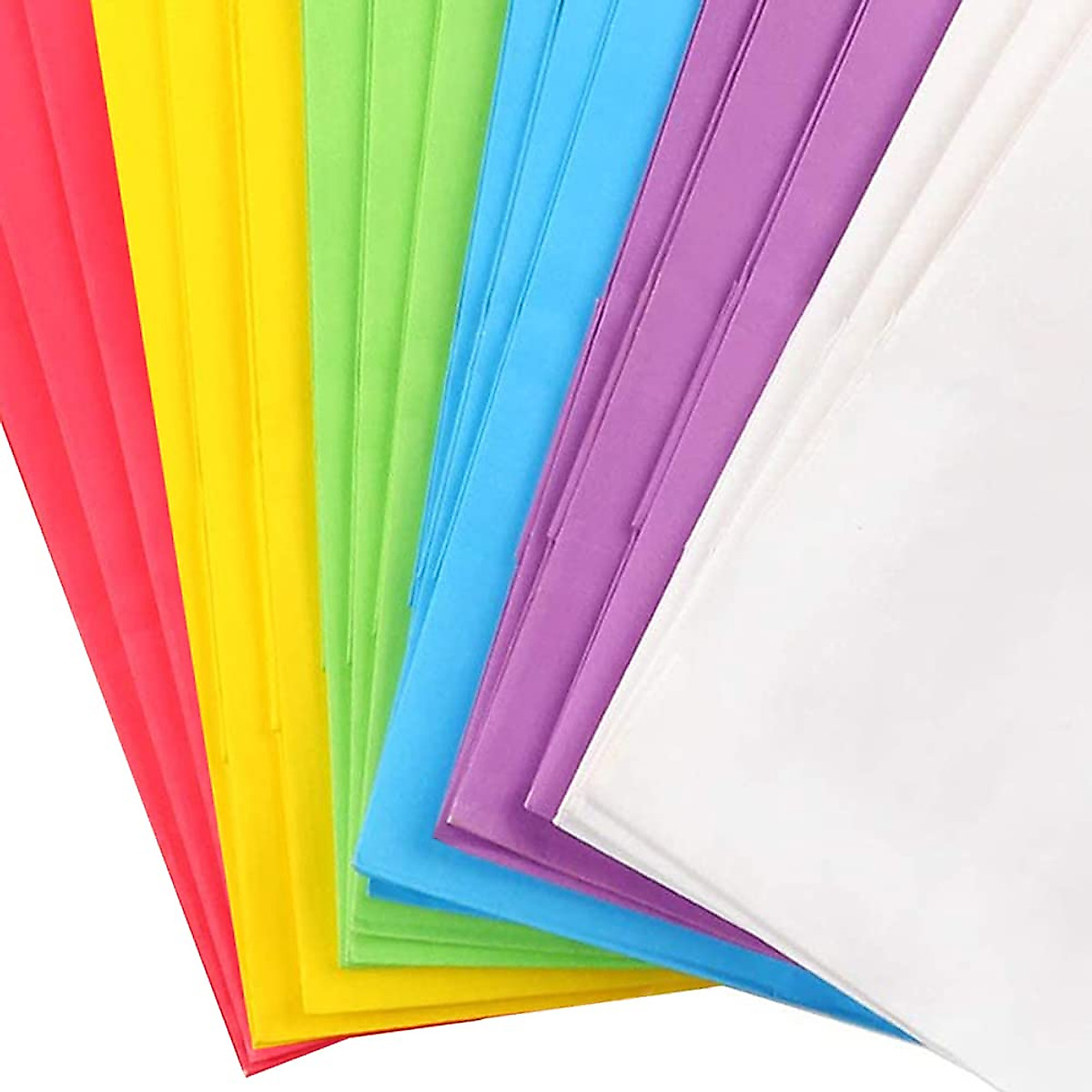 Kraft Paper Bags Rainbow Party Favor Gift Bags 6 Colors with Handles for Wedding, Baby Shower, Birthday Party Supplies (60)