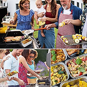 SuperMMarK 60 Packs Blackstone Griddle Accessories Rear Aluminum Grease Tray, Disposable Drip Pans, Grease Cup Liners Compatible Blackstone Griddles 28"/36"/30"/17" and 22"