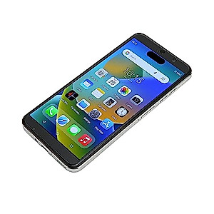 LANTRO JS Smart Phone, 6.1in, Ten Core, 2G/5G WiFi, 4GB/64GB, 8MP/16MP, 7000mAh, for Android 11.0, White, EU Plug,Compatible with 100-240V