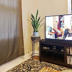 Ollain 4 PCS Artificial Sansevieria Plants 30 Inch Tall Fake Snake Faux Plant for Indoor and Outdoor Home Garden Office Store Decoration (Yellow Edge)