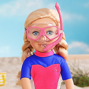 Journey Girls Summer Surf Set for 18 Inch Dolls, Includes Surfboard and Wet Suit, Kids Toys for Ages 6 Up by Just Play