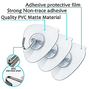 DSMY 20PCS Triangle Self Adhesive Hooks for Hanging Heavy Duty 55 lbs Seamless Sticky Wall Hooks for Hanging Keys Bathroom Shower Outdoor Kitchen Door Home Waterproof