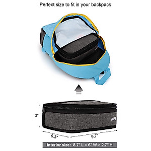 MIER 2 Compartment Lunch Bag Small Lunch Box Bundle