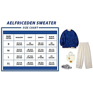 Aelfric Eden Men’s 3D Whale Jacquard Knit Sweater Graphic Printed Sweaters Long Sleeve Casual Oversized Sweater Pullover