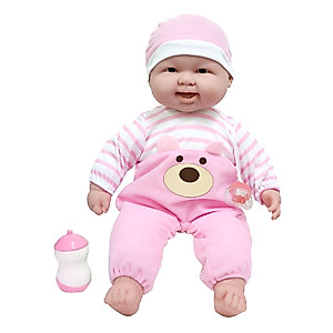 JC Toys ‘Lots to Cuddle Babies’ 20-Inch Pink Soft Body Baby Doll and Accessories Designed by Berenguer, Pink - caucasian
