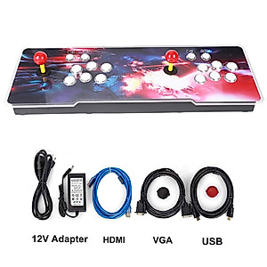 Uiexer 26000 Classic Arcade Pandora's Box, 3D Arcade Game Console Support 3D Game, 1280x720 Full HD, Search/Save/Hide/Pause Game, HDMI VGA, 4 Players Online Game
