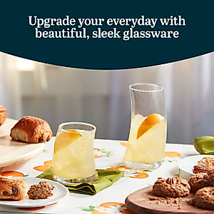 Libbey Swerve 16-Piece Tumbler and Rocks Glass Set