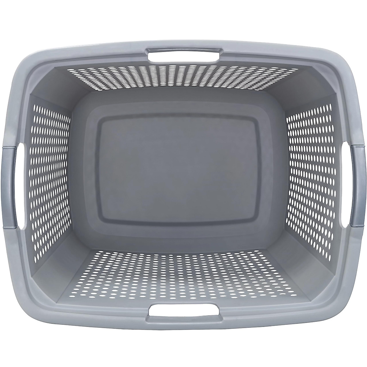 YLMZA Plastic Laundry Basket 2.5 Bushel, Soft Silver Can Laundry Hamper Baskets for Organizing Laundry Basket Laundry Organizer