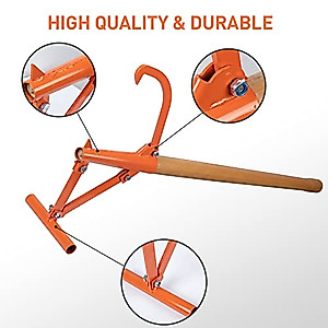 Timberjack Wood Log Lifter 49" Wood Handle , Steel Timberjack ,Heavy-Duty Steel Log Jack