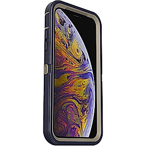 OtterBox Defender Series Case for iPhone X & iPhone Xs (ONLY), Case Only - Bulk Packaging - (Dark Lake (Chinchilla/Dress Blues))