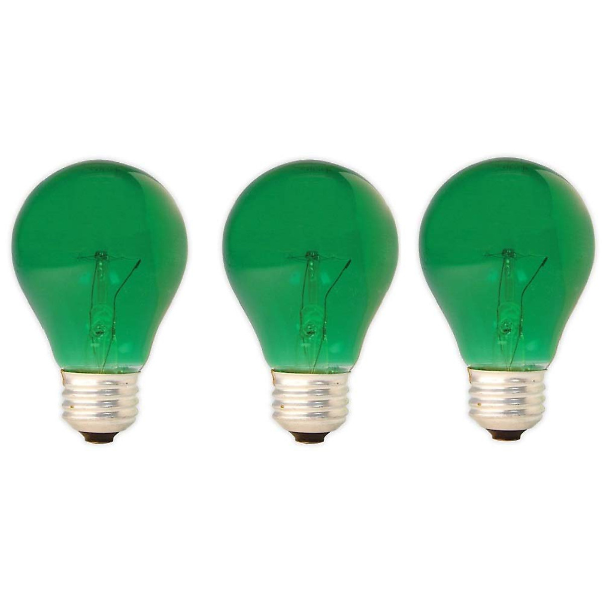 GE Lighting 25-Watt GREEN Party Light A19 Bulb Type (3-Pack)