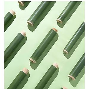 WellieSTR (Outer Dia.3~3.5cm 10Sets Fresh Handmade Natural Mini Bamboo Wrapped Sticky Rice Steamer,Chinese Snack Tool, Banboo Tubes,Zongzi ZhuTongFan