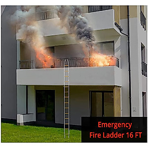 Safety Ladder 3-20M Rope Ladder - Flame Resistant Fire Escape Ladder - Emergency Climbing Ladder with Nylon Safety Rope - 420 Kg Weight Capacity