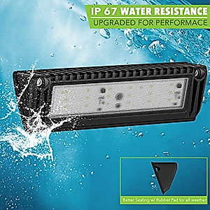 Leisure LED RV Exterior Porch Utility Light - 12v 1450 Lumen 9" Lighting Fixture. Replacement Lighting for RVs, Trailers, Campers, 5th Wheels (Black)