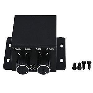 Nobsound Auto Car Amplifier Audio Subwoofer Bass Control Knob Sub Gain Equalizer Regulator Frequency Controller RCA Line Level Adjust