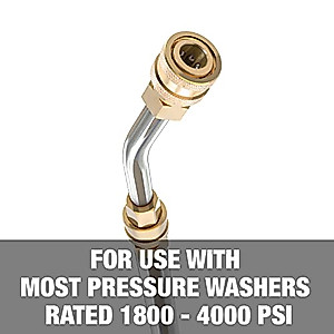 Sun Joe SPX-SRL9 Universal Sky Lance Extension Spray Wand for Most Gas and Electric Pressure Washers Rated up to 4000-PSI Max, w/ 4-Piece Accessory Kit, 9-Foot