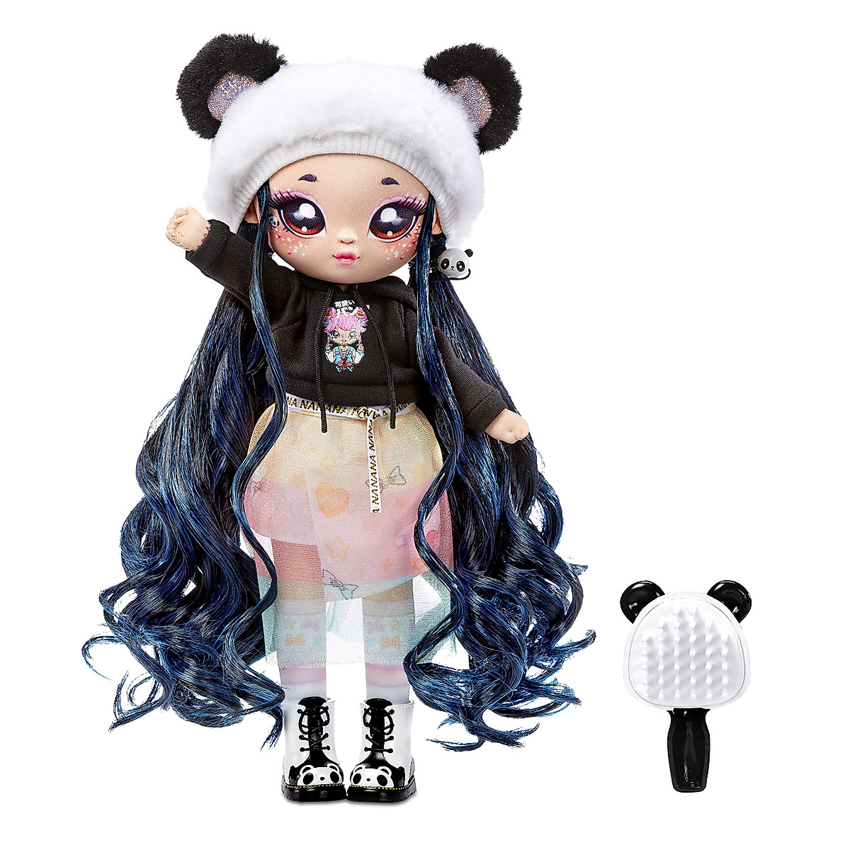 Na! Na! Na! Surprise Family Soft Doll Set with 2 Fashion Dolls and 1 Pet – Panda , Features 12 Accessories, Long Hair Dolls in Removable Fashions and Accessories with Adorable Plush Pet Panda