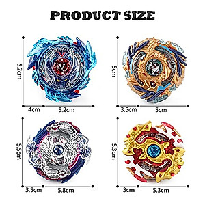 Battle Burst Tops 4 Pieces Pack, Battle Top Burst High Performance Set, Birthday Party School Gift for Kids