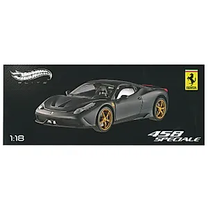 Hot wheels BLY33 Ferrari 458 Speciale Elite Edition Matt Black 1/18 Diecast Car Model by Hotwheels