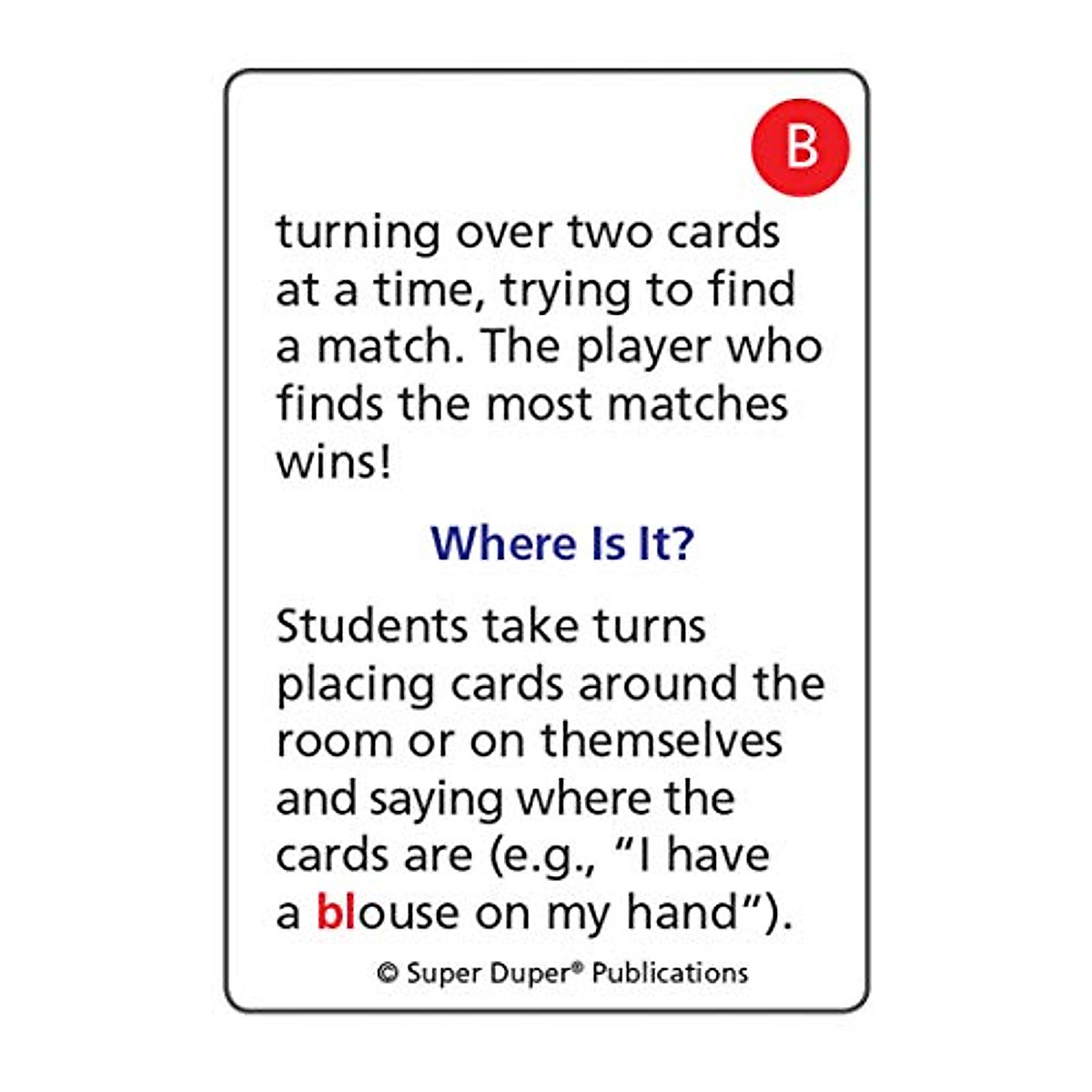 Super Duper Publications | Tiny Talk Articulation and Language L Blends Sound Photo Flash Cards | Educational Resource for Children