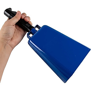 BLUE PANDA - Blue Cowbell with Handle for Football - 11-inch Noisemakers for Sports Games, Weddings, Farm