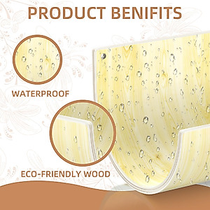 White Wood Towel Racks for Bathroom - Set of 4 Wall Towel Racks Versatile Hanging Towel Organizer Wood Towel Holder for Rolled Towels Spa Blanket Yoga Mat – Easy Installation Eco-Friendly