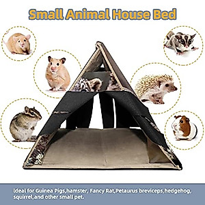 enheng Small Pet Hideout Baby Snow Leopards Hamster House Guinea Pig Playhouse for Dwarf Rabbits Hedgehogs Chinchillas