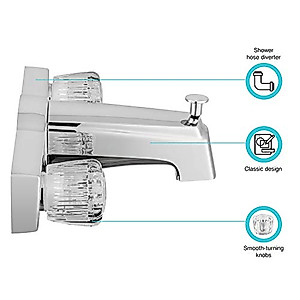 Dura Faucet Economical Classic Tub and Shower Faucet with Diverter (Chrome Polished)