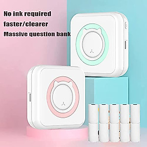 ICMPLI InstaProud - Portable Sticker Printer, Mini Portable Printer, Mini Pocket Thermal Printer, Wireless Bluetooth Photo Printer, for Printing Photo, Label, Study Notes(Blue)