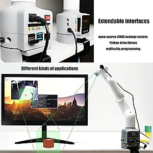 ELEPHANT ROBOTICS Robotic Arm myCobot 280 Raspberry Pi 4B - Open Source 6DOF Collaborative Robots - Desktop Education Robot Arm - Python Programming & ROS Supporting
