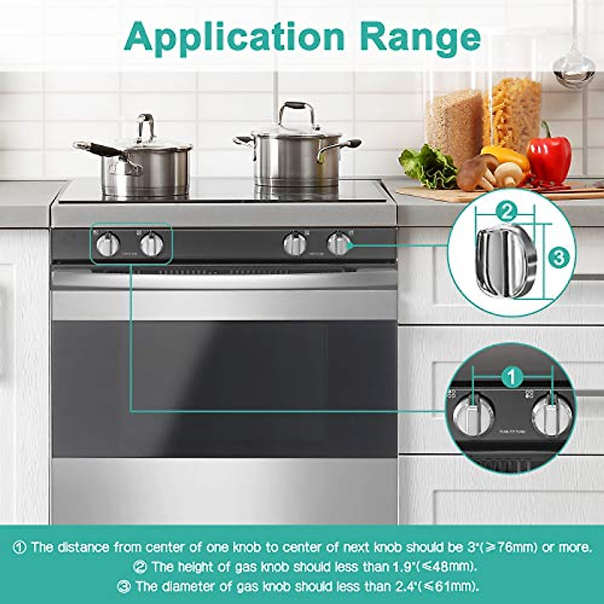 Stove Knob Covers for Child Safety (5 + 1 Pack) Double-Key Design and Upgraded Universal Size Gas Knob Covers Clear View Childproof Oven Knob Covers for Kids, Babies (Clear)