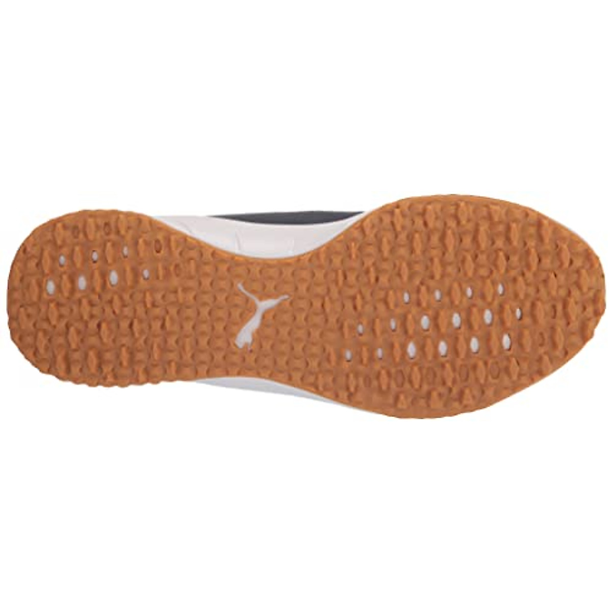 PUMA GOLF Men's Fusion Grip Extra Wide Golf Shoe, Puma Navy-Puma Silver-Quiet Shade, 13