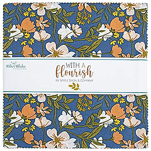 Simple Simon & Company with a Flourish 10" Stacker 42 10-inch Squares Riley Blake 10-12730-42