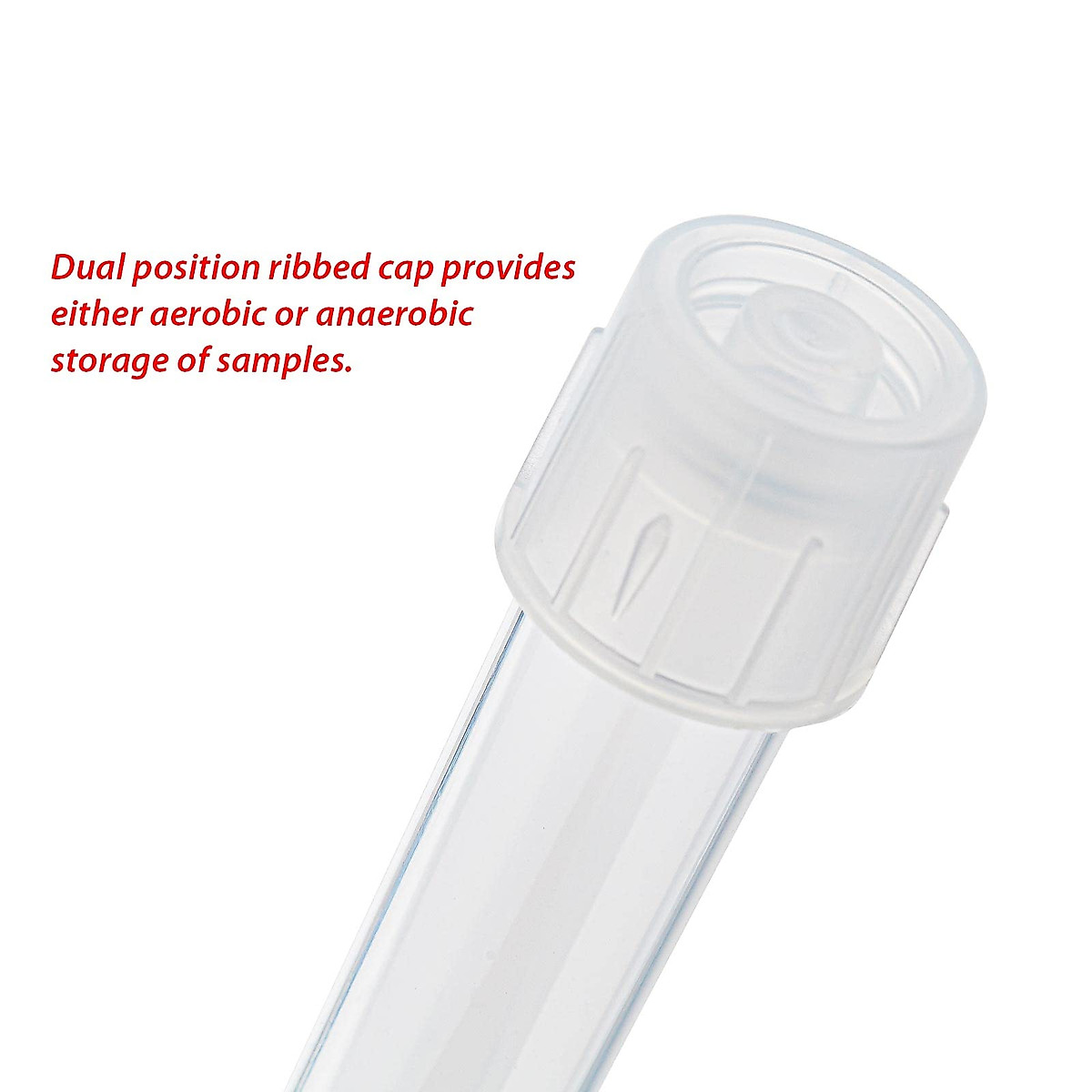 Globe Scientific 110178 Polypropylene Culture Tube with Attached Dual Position Cap, Sterile, 14mL Capacity, 17mm Dia, 100mm Height (Case of 500)
