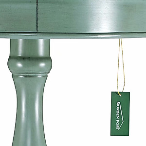 Morden Fort Round Pedestal Side End Table 26" Small Accent Wooden Coffee Nightstand Table for Living Room and Bed Room Foyer Office Small Spaces Antique Teal